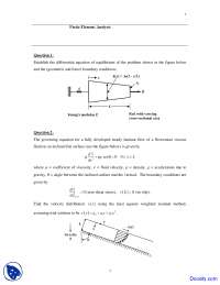 Differential Equation of Equilibrium - Finite Element Analysis - Assignment - Docsity