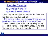 Propeller Theories - Introduction to Aerospace Propulsion - Lecture Slides | Slides Aerospace ...