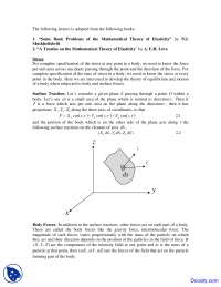Stress, Surface Traction - Mechanics of Soft Materials - Lecture Notes ...