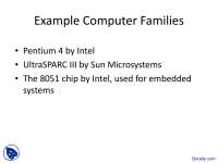 Example Computer Families - Principles of Computer Architecture ...