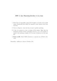 Perfect Matching - Graph Theory - Homework - Docsity