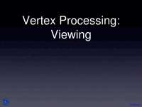 Vertex Processing - Introduction to Computer Graphics - Lecture Slides - Docsity