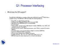 Processor Interfacing - Microcontroller Systems - Lecture Slides - Docsity