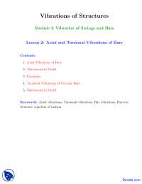 Axial and Torsional Vibrations - Vibration of Structures - Lecture ...