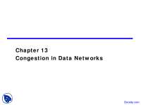 Congestion in Data Networks - Data Communications - Lecture Slides - Docsity