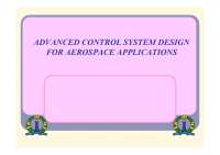 Advanced Control System - Advanced Control System Design for Aerospace ...