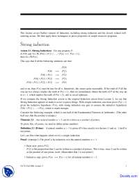 Strong Induction - Discrete Mathematics and Probability Theory ...