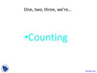 Counting - Discrete Structures - Lecture Slides - Docsity