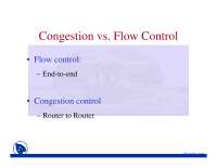 Congestion Control NW - Computer Networks - Lecture Slides - Docsity