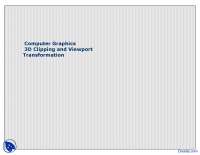 Viewport - Computer Graphics - Lecture Slides - Docsity