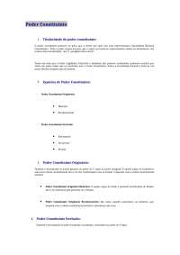 Poder Constituinte - Resumo sobre Poder Constituinte - Docsity