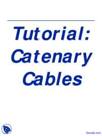 Catenary - Engineering Mechanics - Statics - Lecture Slides - Docsity