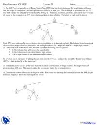 Balance Factor - Data Structures - Lecture Notes - Docsity