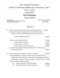 Complete Circuit - Electrotechnology - Past Exam Paper - Docsity