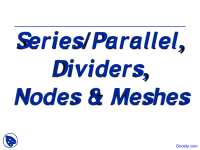 Series Parallel - Engineering Electrical Circuits - Lecture Slides - Docsity