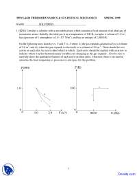 Final Temperatures - Thermodynamics and Statistical Mechanics - Solved Exam - Docsity