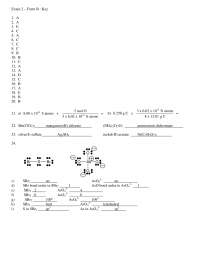 Exam 2B Answer Key | Chemistry A Molecular Science | CH 101 - Docsity