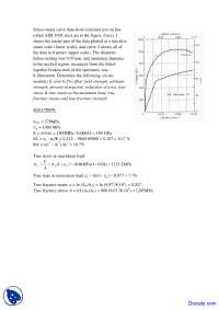 Stress-Strain Curve - Intro to Intermediate Mechanics of Materials - Solved Homework - Docsity