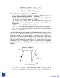 Almansi Strain Tensor - Mechanics of Aerospace Structures - Homework ...