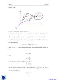 Strain in Solid - Advanced Mechanics of Solids - Lecture Notes - Docsity