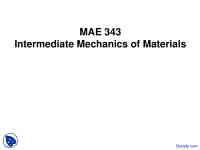 Materials Science - Intro to Intermediate Mechanics of Materials - Lecture Slide - Docsity