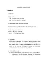 TINCIONES HEMATOLÓGICAS CONTENIDOS 1.Concepto2.Tipos de tinciones ...