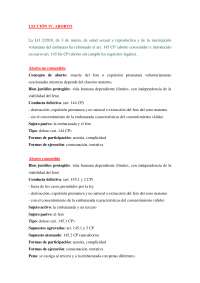 Esquema Tema IV ABORTO - Esquemas y mapas conceptuales de Derecho Penal - Docsity