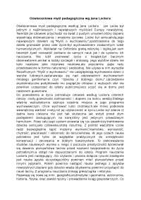 Oświeceniowa myśl pedagogiczna wg Jana Locke'a - Notatki - Pedagogika ...