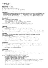 Esercizi SQL - Docsity