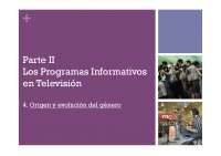 Los programas informativos en TV - Apuntes de Periodismo - Docsity