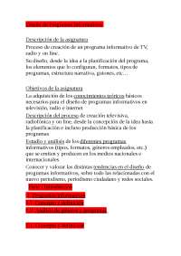 Programas informativos. Conceptos y definición. - Apuntes de Periodismo ...