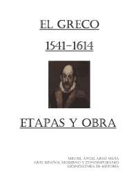 EL GRECO - Apuntes de Historia del Arte - Docsity