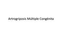 Artrogriposis Múltiple Congénita - Apuntes - Pediatría - Docsity