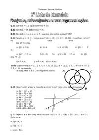 Exercicios conjuntos e subconjuntos - exercicios de conjunto | Docsity