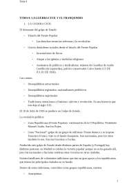 TEMA 9. LA GUERRA CIVIL Y EL FRANQUISMO LA GUERRA CIVILEl detonante ...