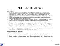 NEURONSKE MREZE-Skripta-Inteligentni sistemi-Informatika | Rezime' predlog Informatika - Docsity