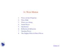 Wave Motion - General Physcis - Lecture Slides - Docsity