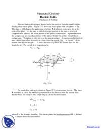 Buckle Folds - Field Geology - lecture notes - Docsity