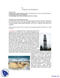 Geophysics and Earthquakes - General Geology - Lecture Notes | Study ...