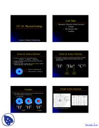 Mineral Classification - General Geology - Lecture Slides - Docsity