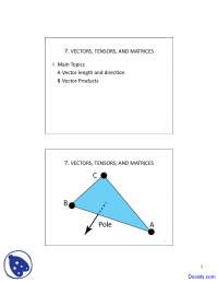 Vectors - Field Geology - Lecture Slides - Docsity