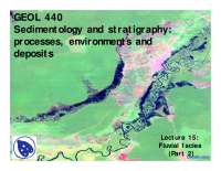 Fluvial Facies - Stratigraphy - Lecture Slides - Docsity