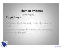 Human Systems - Geography - Lecture Slides - Docsity