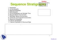 Sequence Stratigraphy - Stratigraphy - Lecture Slides - Docsity