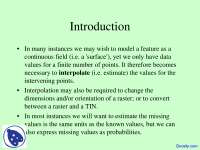 Types of Interpolation - GIS and Mapping - Lecture Slides | Slides Geochemistry | Docsity