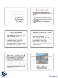 Natural Hazards - Environmental Geology - Lecture Slides - Docsity