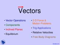 Vectors - Physics - Lecture Slides - Docsity