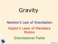 Gravity - Physics - Lecture Slides - Docsity