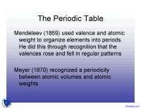Periodic Table - Geochemistry - Lecture Slides - Docsity