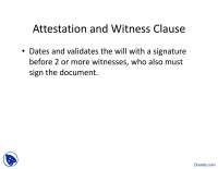 Attestation - Asset Managment - Lecture Slides - Docsity